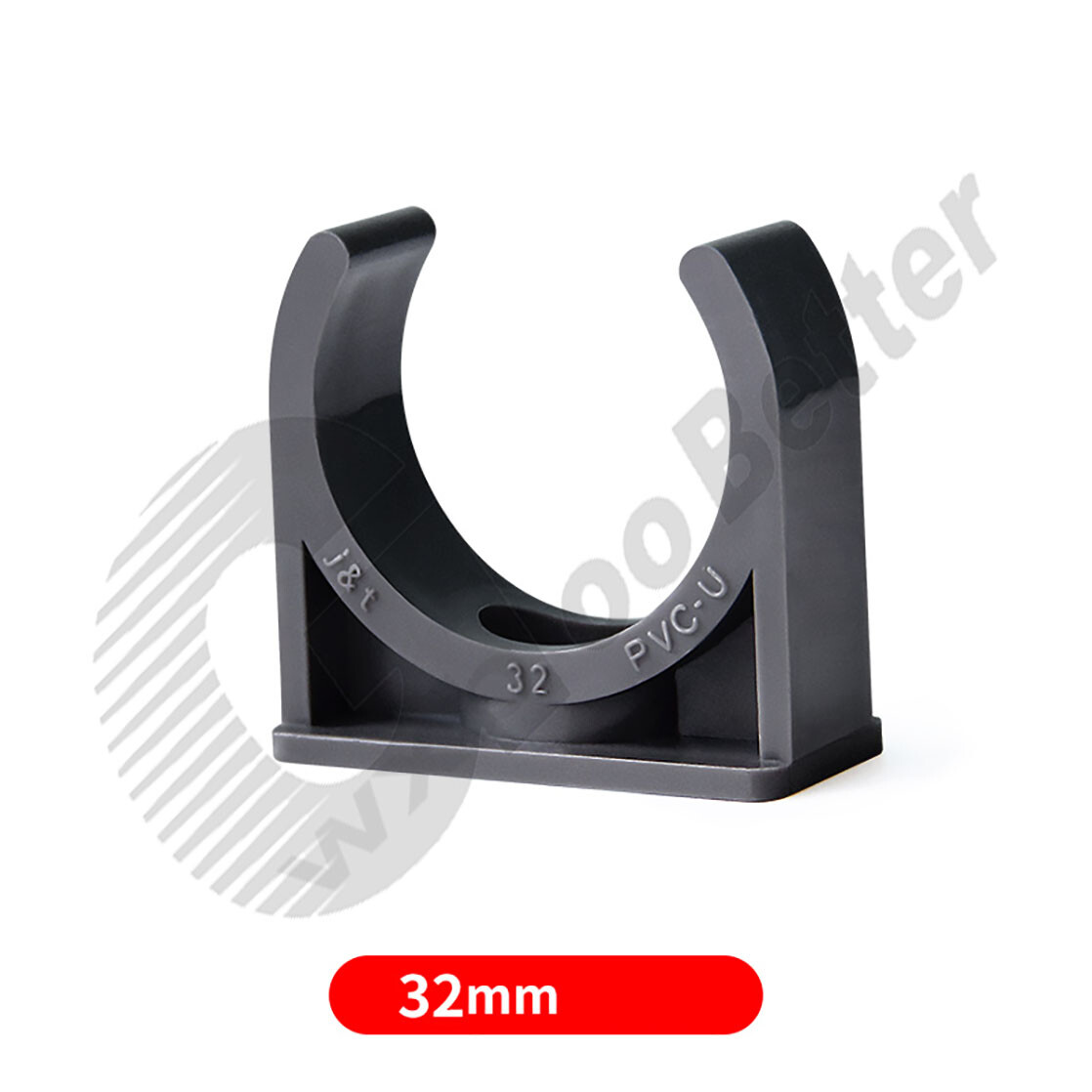 PVC U-Type Pipe Clamp Pipe Clip Tube Holder For 20~50mm Pipe Fitting White /Grey | eBay