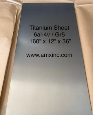 TITANIUM SHEET 6AL-4V .160" X 12" X 36" | eBay