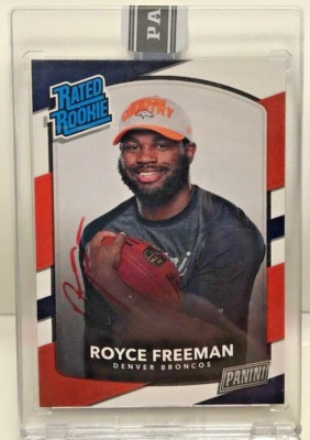 Royce Freeman 2018 Panini Instant RC Next Day RED INK Autograph Auto ...
