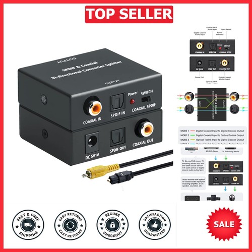 Multi-Channel Audio Converter: Optical to Coaxial with 30m Transmission ...
