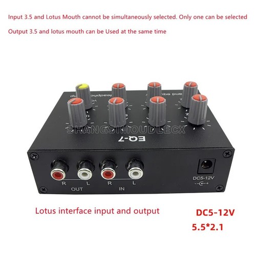 7-Segment Equalizer Tone Treble Mid Bass Ear Amplifier Audio Signal ...