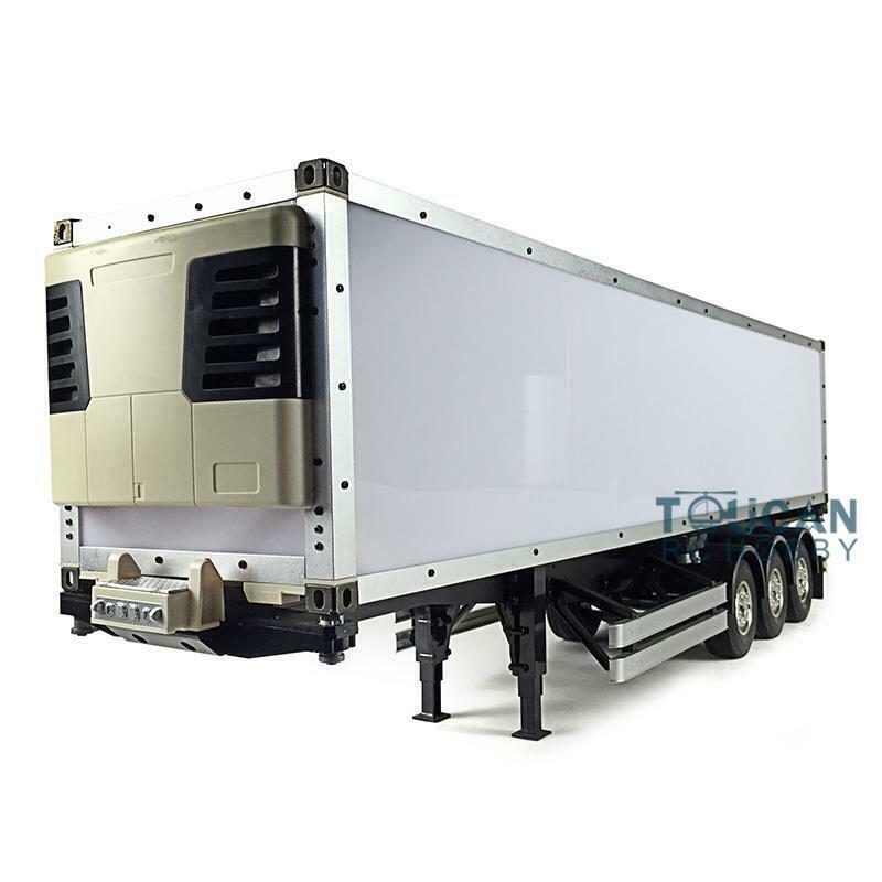 TOUCANRC 1:14 40ft Freezer RC Container 3 Axle Chassis Semi Tractor ...
