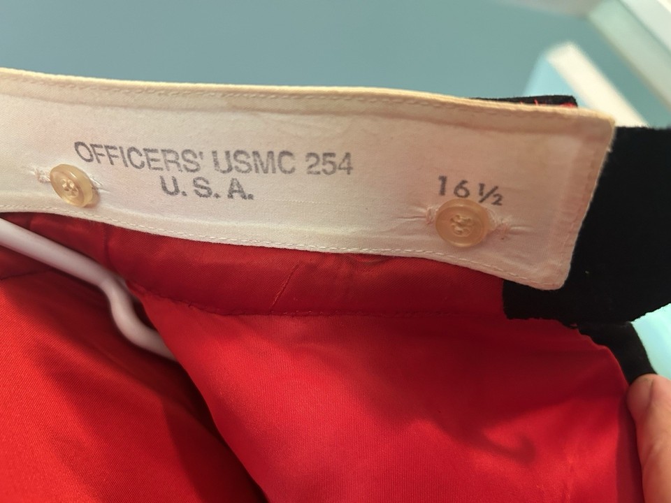 USMC MARINE CORPS OFFICER MESS DRESS BLUES VINTAGE COLONEL JACKET ...