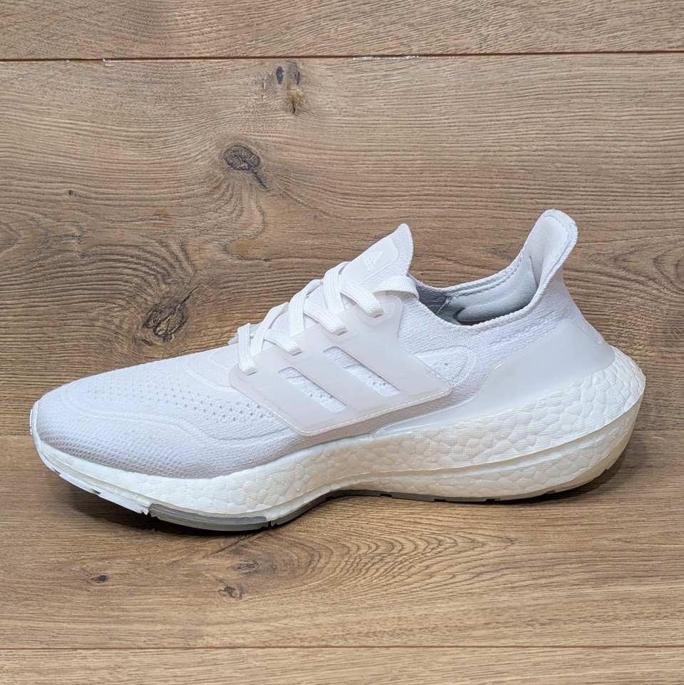 Adidas Ultraboost 21 Triple White Running Shoes Sneakers FY0403 Womens ...