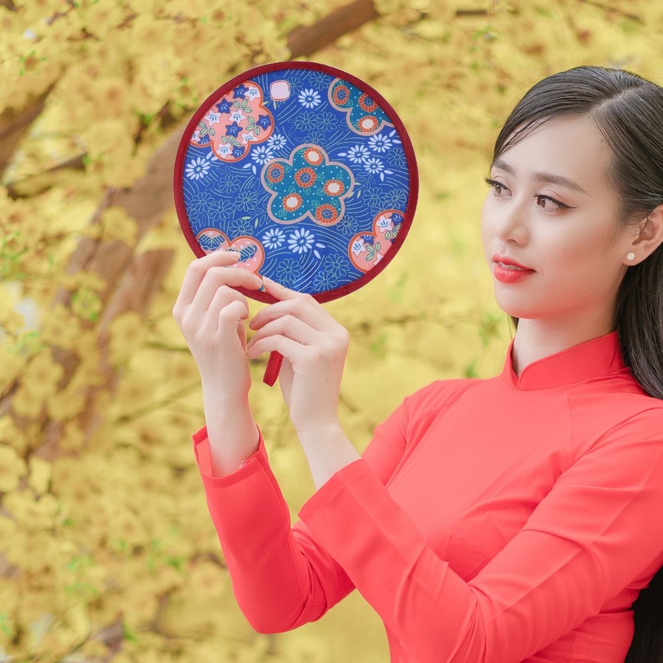 4 Pcs Round Foldable Fans Portable Lightweight Hand Fans For Cooling ...