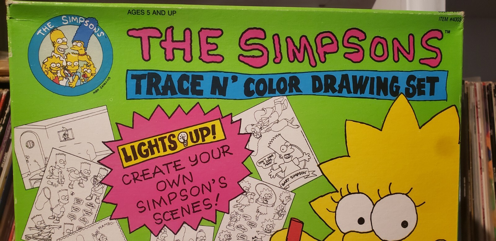 New 1990 Vintage Toymax "THE SIMPSONS" TRACE N' COLOR DRAWING SET ...