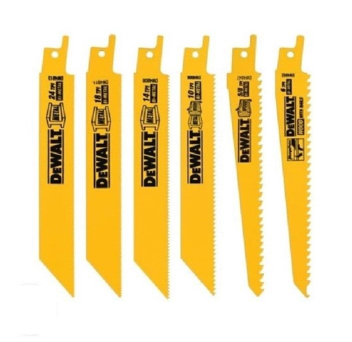 DEWALT Reciprocating Saw Blade Set 6 pc Bi-Metal USA DW4856 | eBay