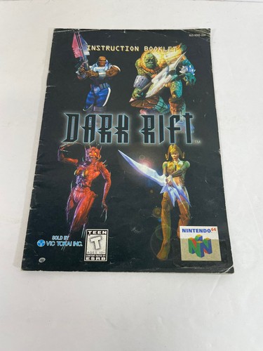 N64 - Dark Rift Nintendo 64 Instruction Booklet Manual Rare HTF | eBay