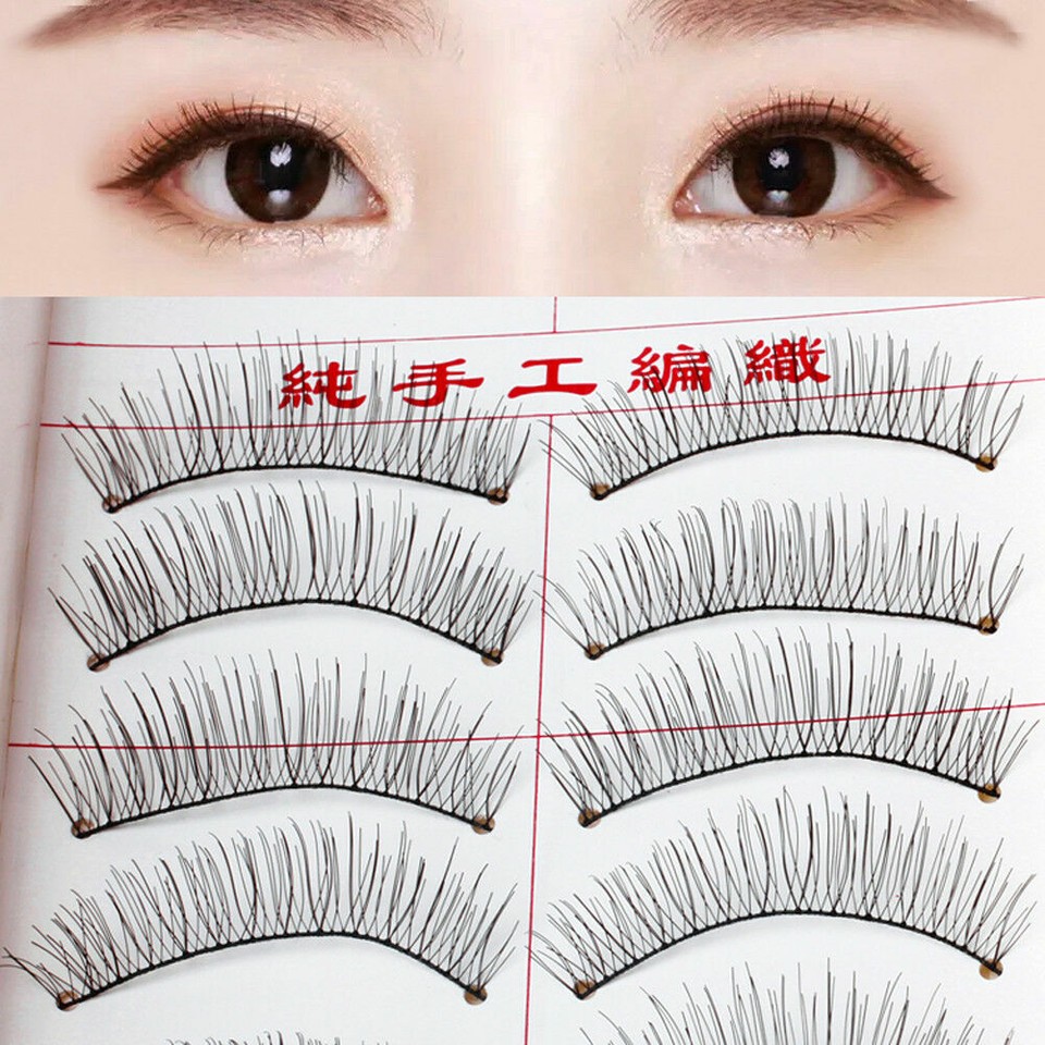 10 Pairs Handmade Soft Fake Eyelashes Natural Thick Long False Eye ...