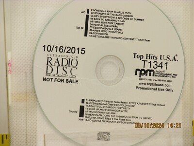 This listing is for the CD Top Hits USA Radio Promo CD T1341 10/16/2015 ...