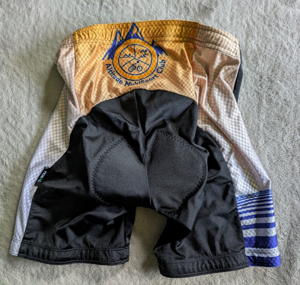PRIMAL Padded Cycling Shorts Womens S Blue Black Gold White Bicycle | eBay