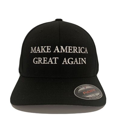 Make America Great Again Donald Trump Hat MAGA Cap Black Flexfit 6477 ...