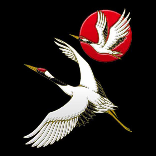 Japanese MAKIE seal Sticker TURU CRANE NEW MADE IN JAPAN IRO-TSURU-08 ...