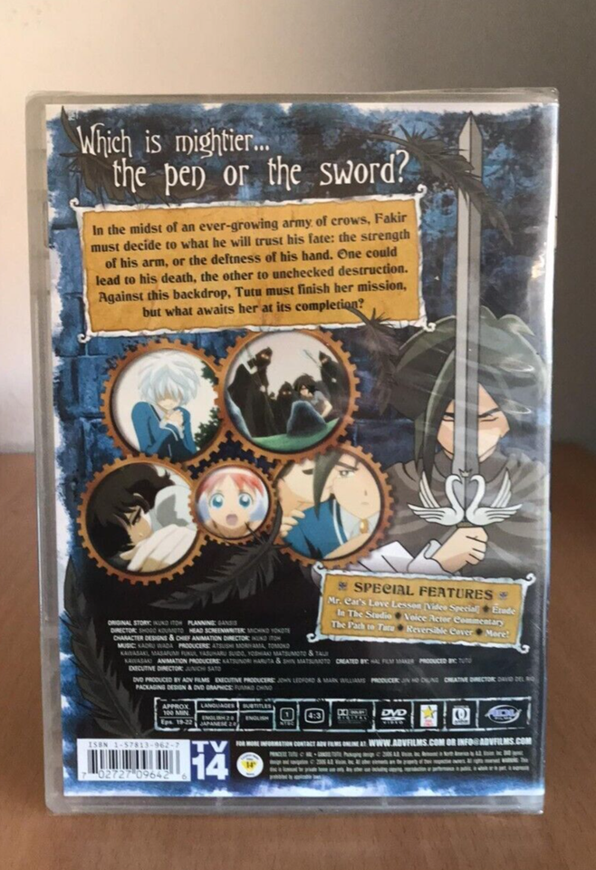 Princess Tutu - Vol. 5: Schwert und Feder (DVD, 2006) * NEW SEALED ...