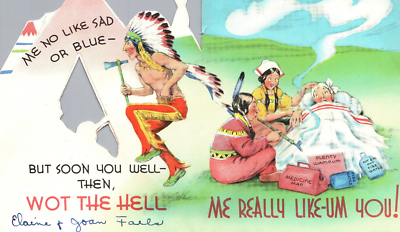 American Indian Greeting Cartoon