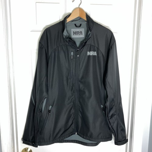 NRA National Rifle Association Jacket Large Black Soft Shell Full Zip ...