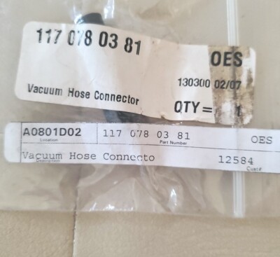 117-078-03-81 GenuineXL Vacuum Hose Connector for Mercedes 190 280 420 ...