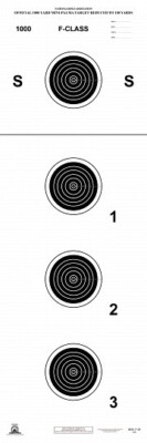 F-39 [F39] 100 Yard F-Class Mini-Palma Target Reduced from 1000 Yard ...