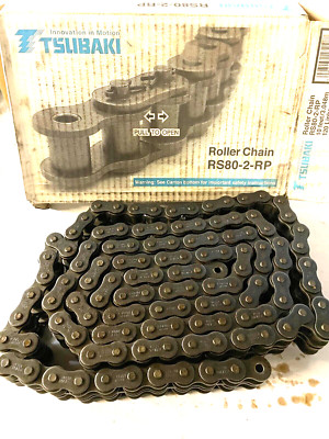 TSUBAKI ROLLER CHAIN RS80-2-RP 10' CHAIN LENGTH | eBay