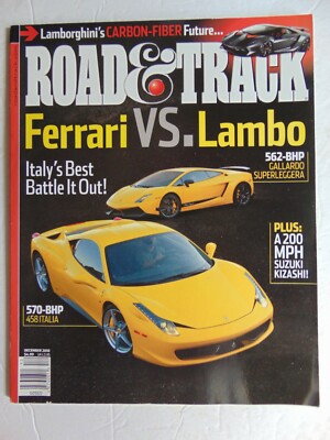 ROAD & TRACK Magazine Dec 2010 Ferrari vs Lambo | eBay