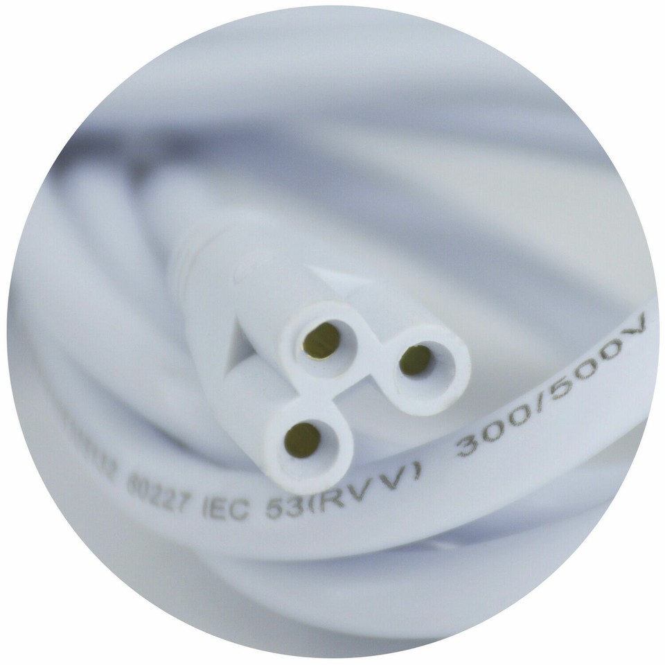 6FT 4 Pack Power Cord Cables for 3 Pin LED Tube Light Fixture With ON ...