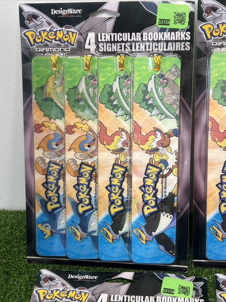 Lot of FOUR 4-Pack of Pokemon Diamond And Pearl Lenticular Bookmarks ...