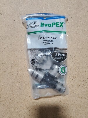 sharkbite evopex 3/4 x 1/2 x 3/4 Reducing Tee 3 Pack | eBay