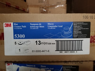 13" 3M Blue Cleaning Pads, 5300, 175-600 RPM | eBay
