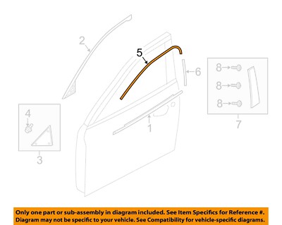 MAZDA OEM 14-17 6 Front Door-Black Out Tape Left GHP9508W100 | eBay