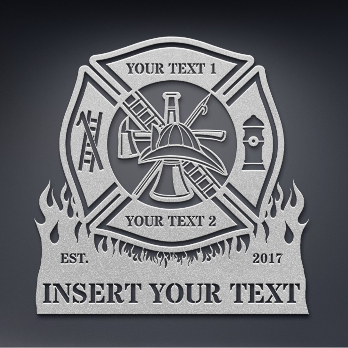 Blank Fire Department Maltese Cross