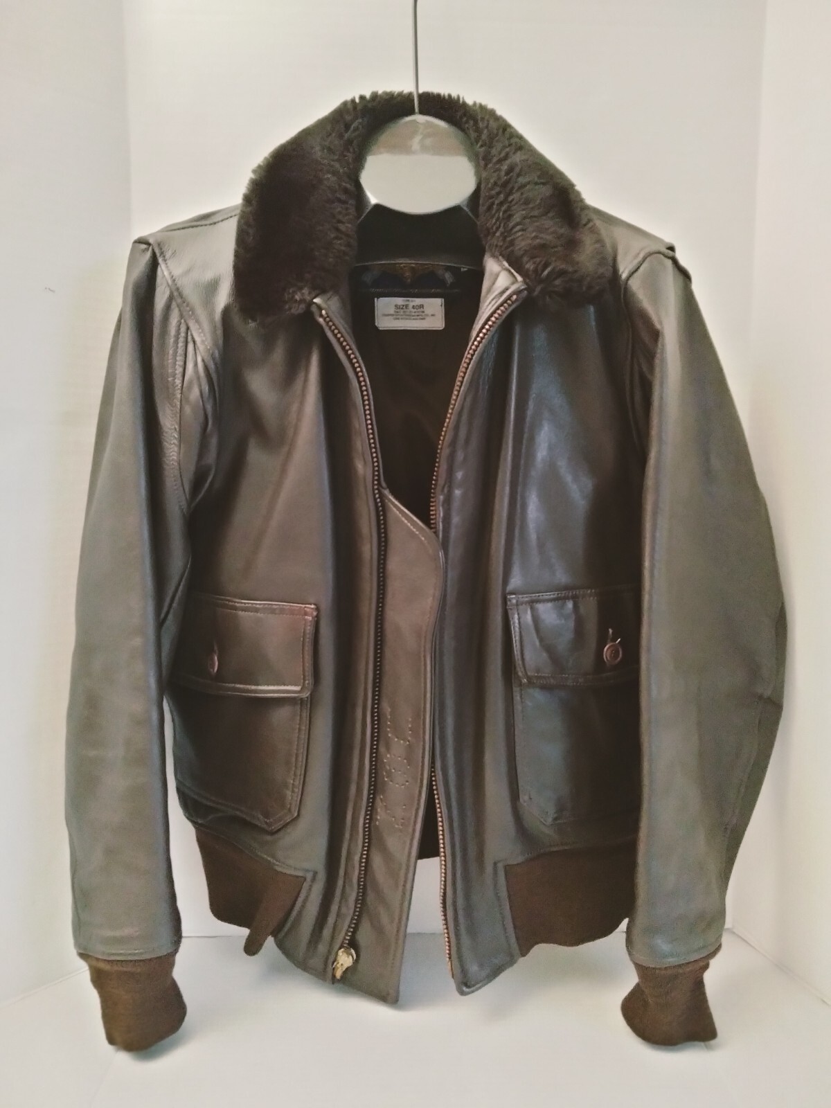 US Navy Cooper G-1 Leather Flight Jacket 40R - Gem