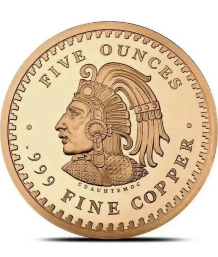 5 oz Aztec Calendar Copper Round in Capsule .999 Fine Copper Bullion | eBay