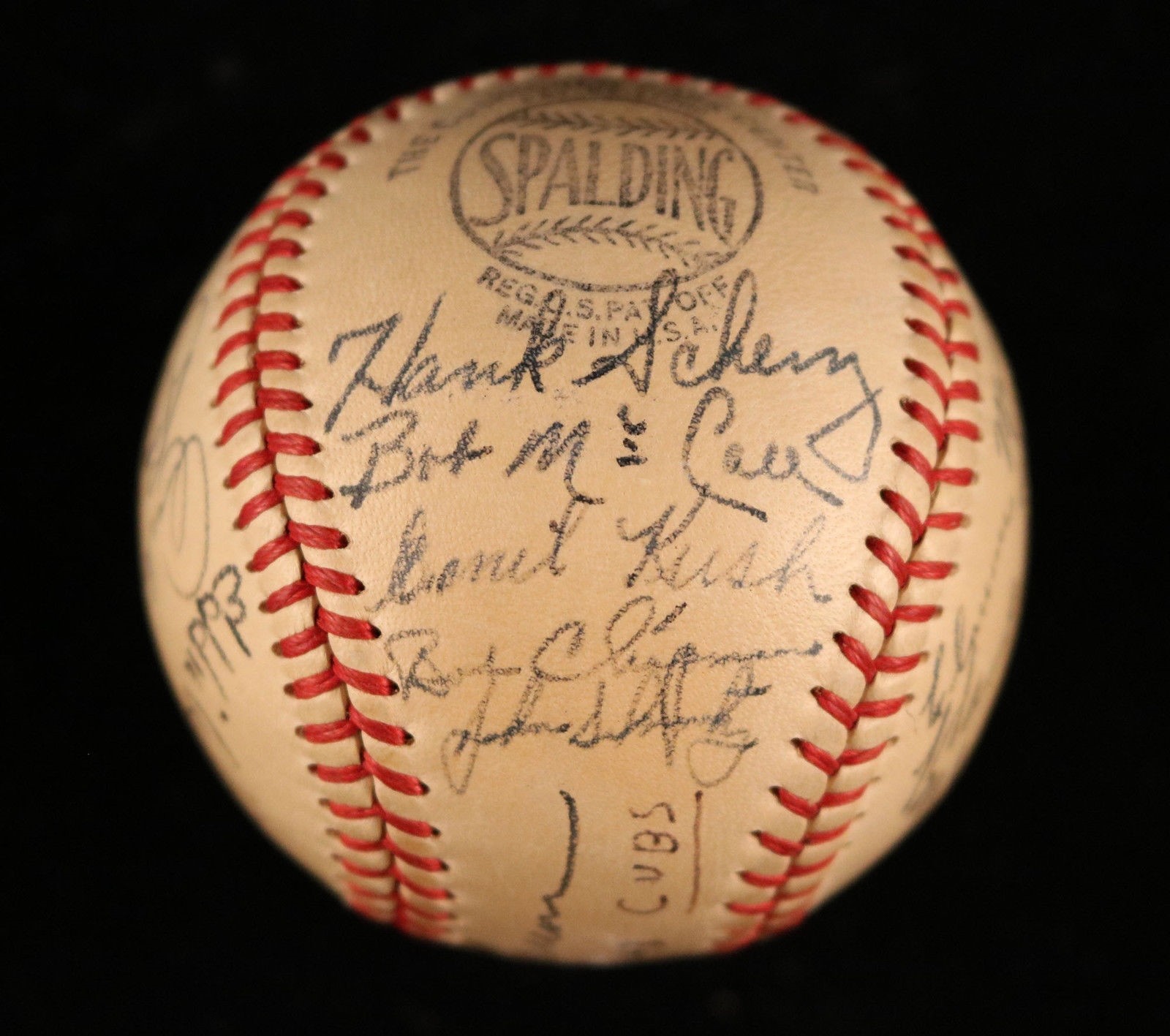 1948 Chicago Cubs Team Signed National League Ford Frick Baseball JSA ...