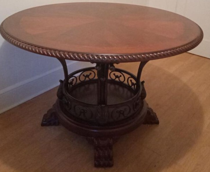 Round Dining Room Table, Solid Wood, Brown Color , Great Design and ...