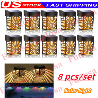 8x Solar LED Bright Deck Lights Outdoor Garden Patio Railing Decks Path ...