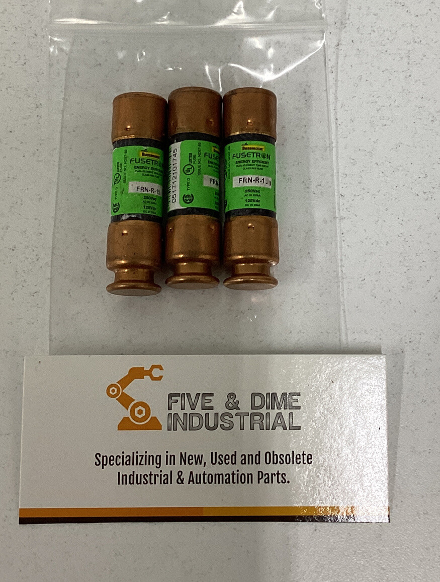 Bussmann Fusetron Lot of (3) FRN-R-15 Class RK5 15A Fuses | eBay