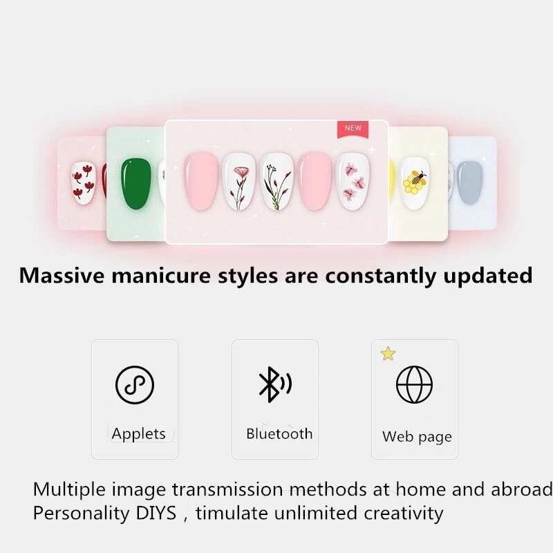 3D Touch Screen Nail Printer APP DIY Auto Nail Art Printing Machine w ...