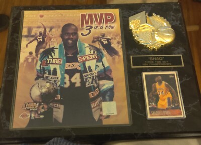 SHAQ MVP 3x Championship Framed 15"x12" | eBay