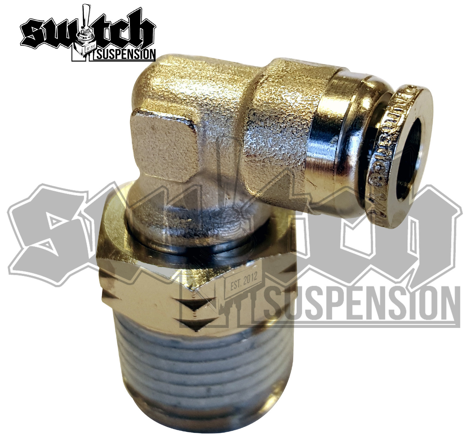 Numatics PTC Male 90 Degree Swivel Connector Fitting 3/8 NPT M to 1/2 ...