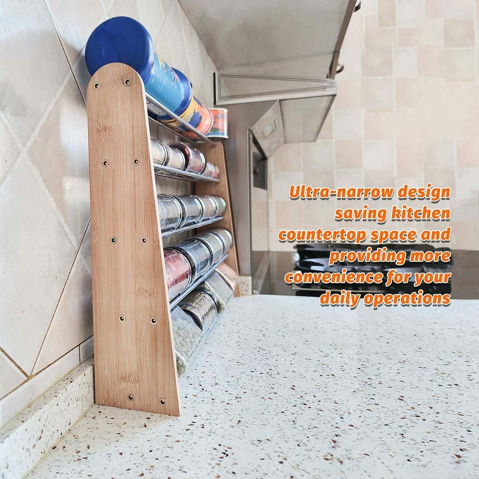 5-Tier Expandable Retractable Spice Rack Storage For Any Sz Countertops ...