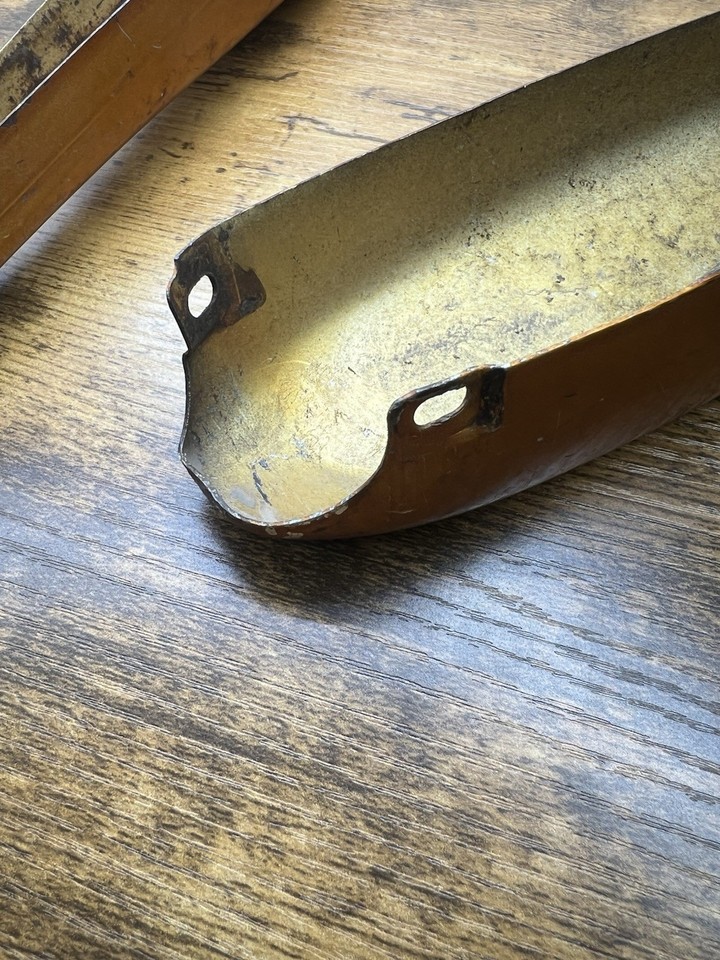 Vtg 1960s 70s Gold Space Age Cruiser Bicycle Tank - Meteor Star Decal ...