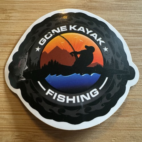 Gone Kayak Fishing, Vinyl Decal Sticker, 3" Wide | eBay