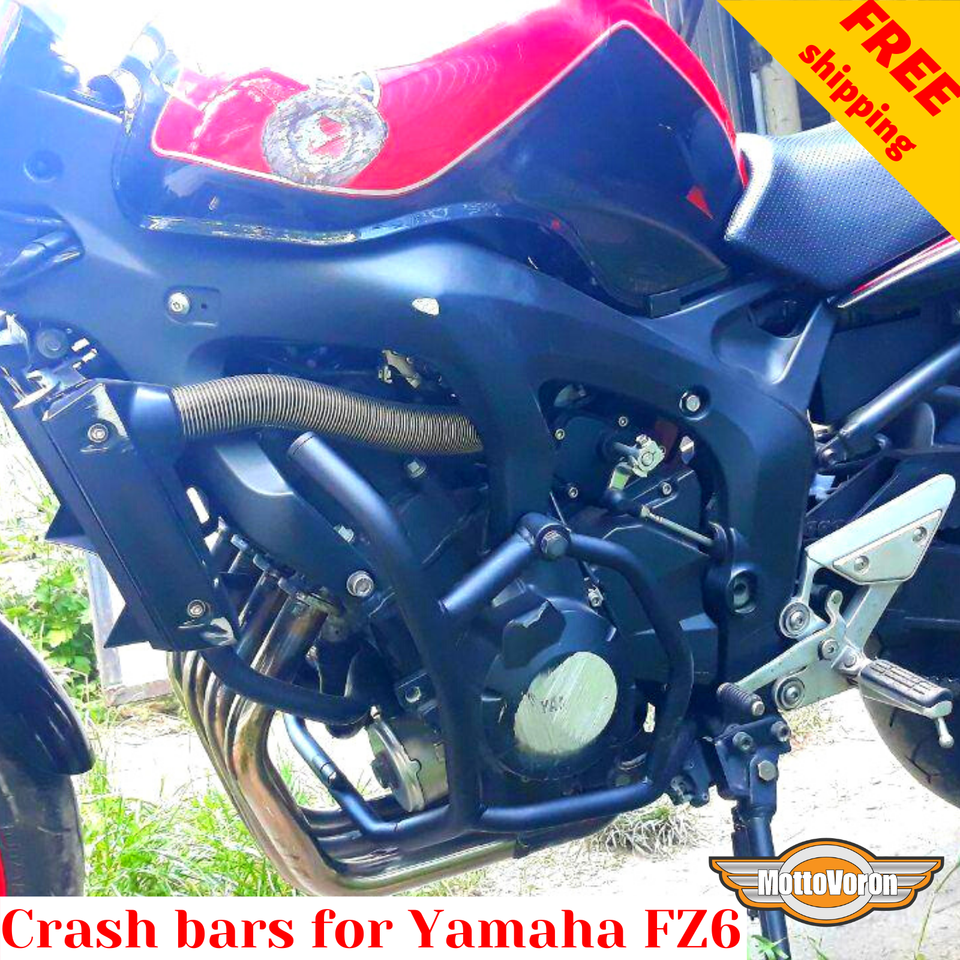 For Yamaha FZ6 Crash bars FZ6N Engine guard Fazer FZ6 S2 FZ6-S, Free ...