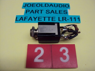 Lafayette LR-111 Receiver Rear Headphone Jack & Nut. Parting Out Entire ...