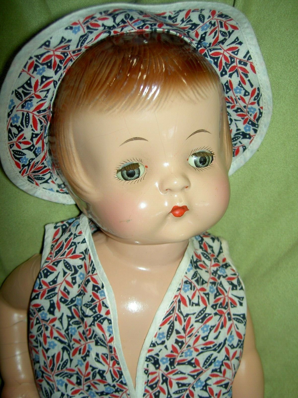 Darling 19" tall, compo Effanbee PATSY ANN doll & book, LABELED ...