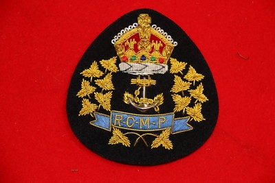 CANADIAN MOUNTED NAVY SECTION OFFICER'S CAP BADGE CANADA BULLION WIRE ...