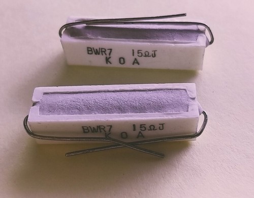 15 Ohm 7W 5% Axial Wirewound Sandblock Resistors Ceramic KOA BWR7-15J ...