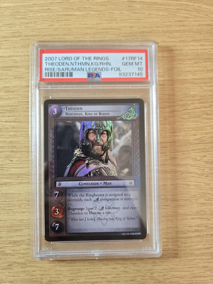 LOTR TCG PSA 10 GEM MINT 17RF14 Theoden, King Of Rohan | eBay