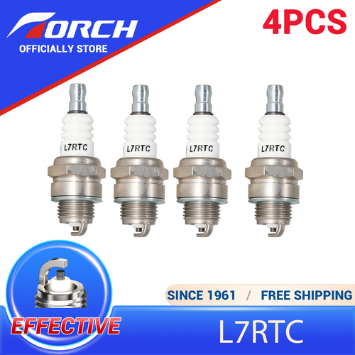 4PCS TORCH L7RTC Spark Plug Small Engine for DENSO W22MPR-U for NGK ...