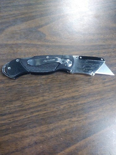 Husky 108011 Black Sure Grip Folding Lock-back Utility Knife Including ...